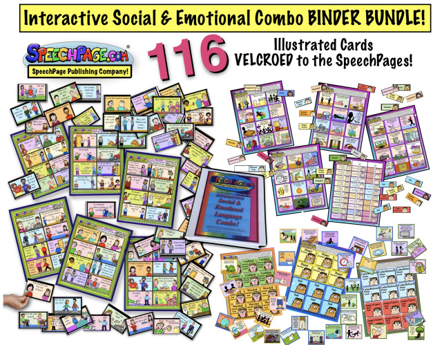 Interactive Social & Emotional Combo 116 Cards BINDER BUNDLE! SAVE $26